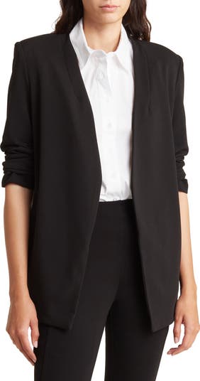 T Tahari Collarless Open Front Blazer | Nordstromrack