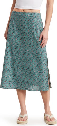 Marine Layer Ryan Floral Midi Slip Skirt | Nordstrom