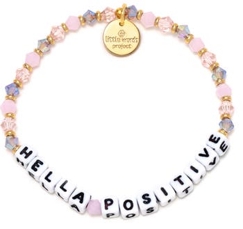 Little Words Project Hella Positive Beaded Stretch Bracelet | Nordstrom