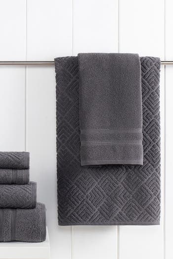 Modern Threads Jacquard Turkish Made 6-Piece Towel Set - Mineral ...