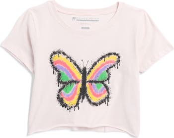 Prince Peter Kids' Drippy Butterfly Cotton Crop T-Shirt | Nordstromrack