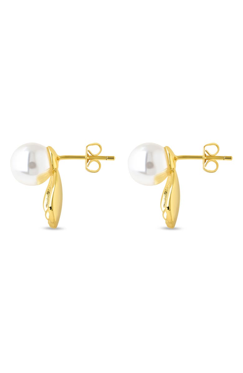 Sterling Forever Alice Faux Pearl Shell Stud Earrings | Nordstromrack