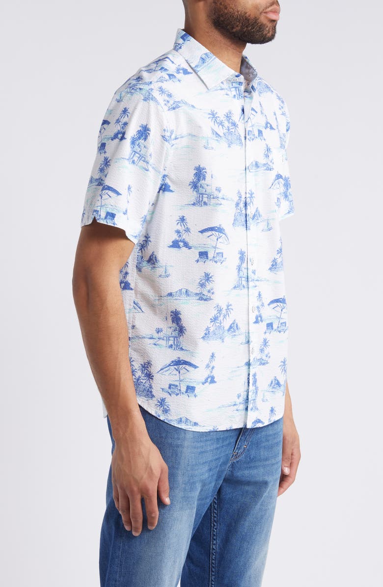 Tommy Bahama Nova Wave Beach Days Short Sleeve Stretch Cotton Button-Up ...