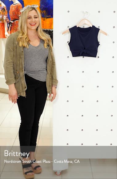 Robin Piccone Ava Longline Knot Front Bikini Top | Nordstrom