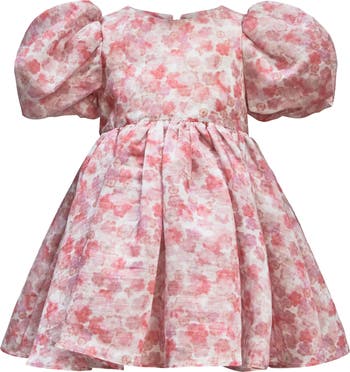 Bardot Junior Kids' Posy Poof Puff Sleeve Party Dress | Nordstrom