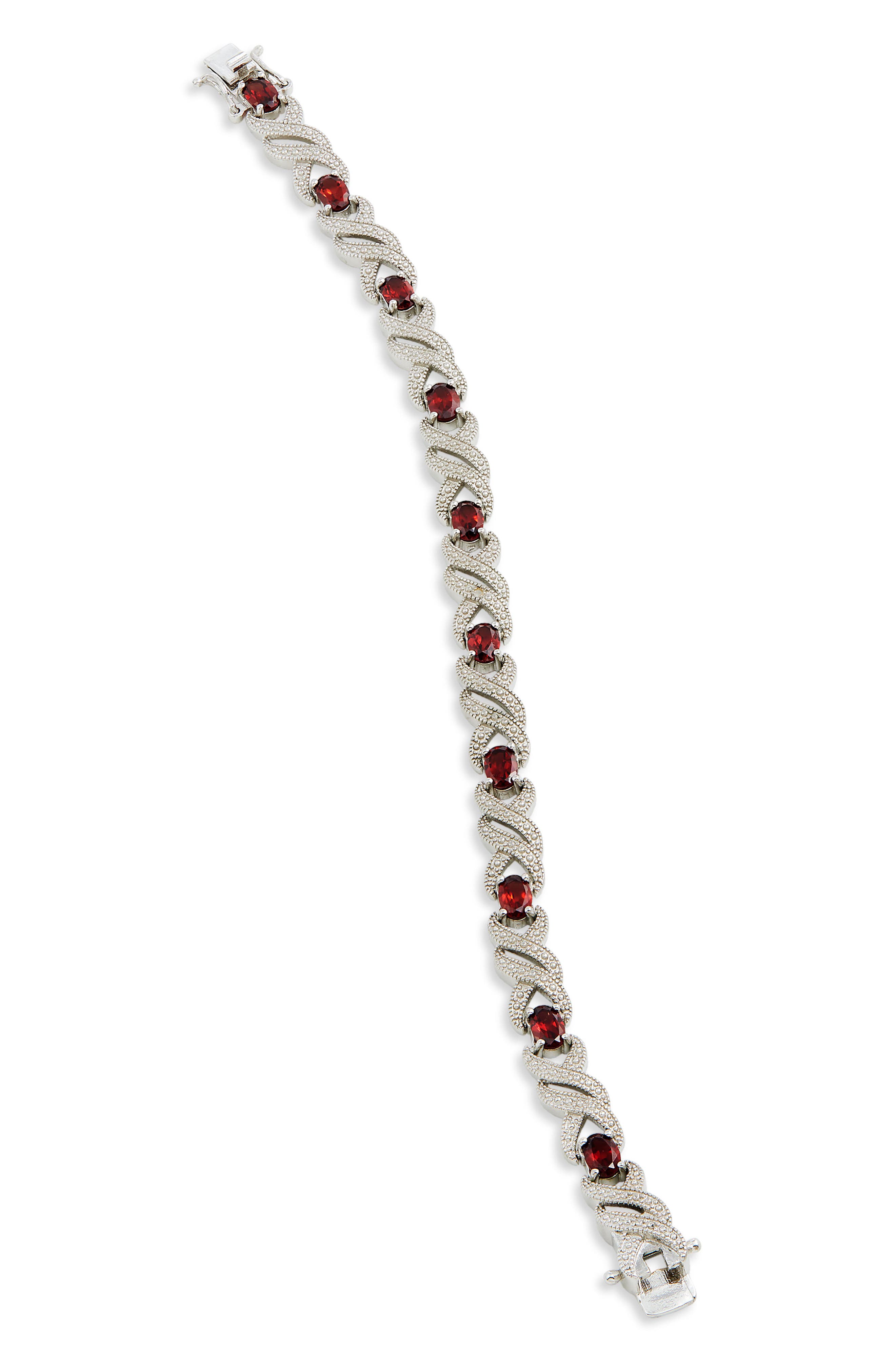 SAVVY CIE JEWELS Diamond & Garnet Bracelet | Nordstromrack