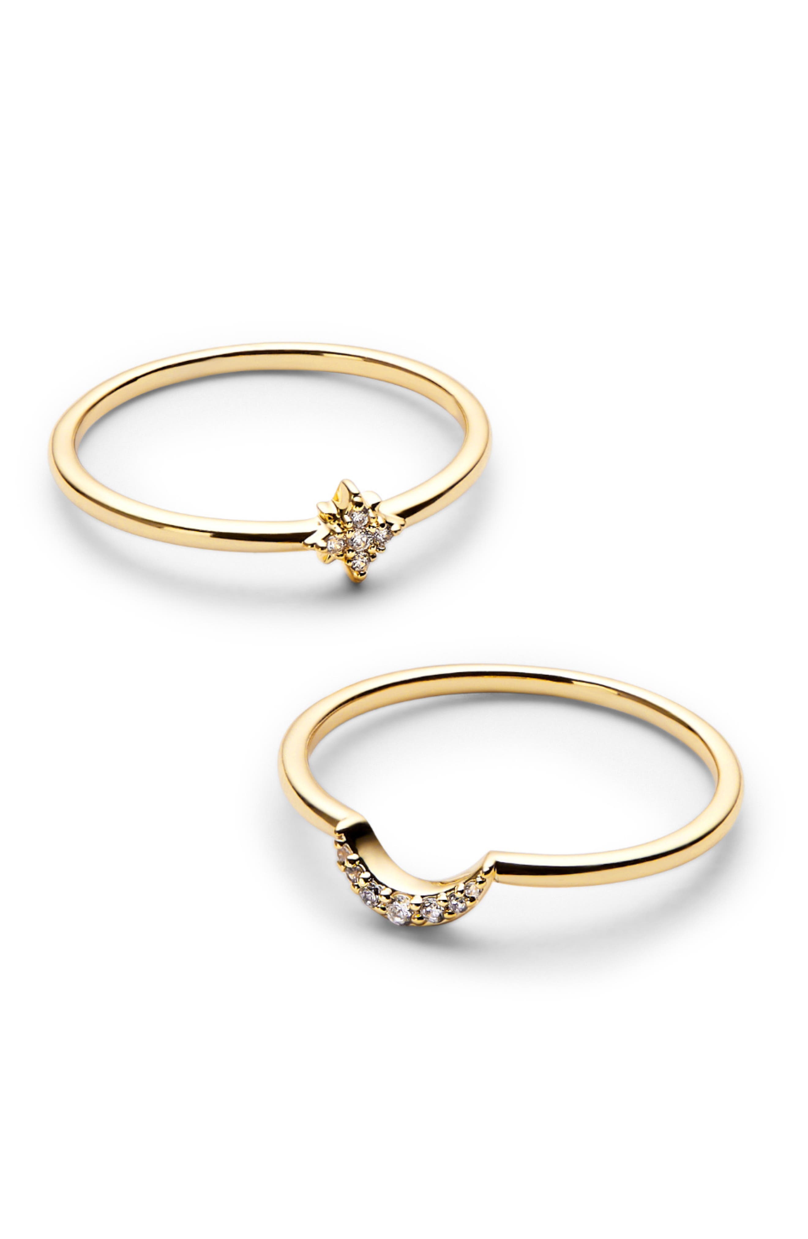 Ana Luisa Moon and Star Rings - Sky Set | Nordstrom