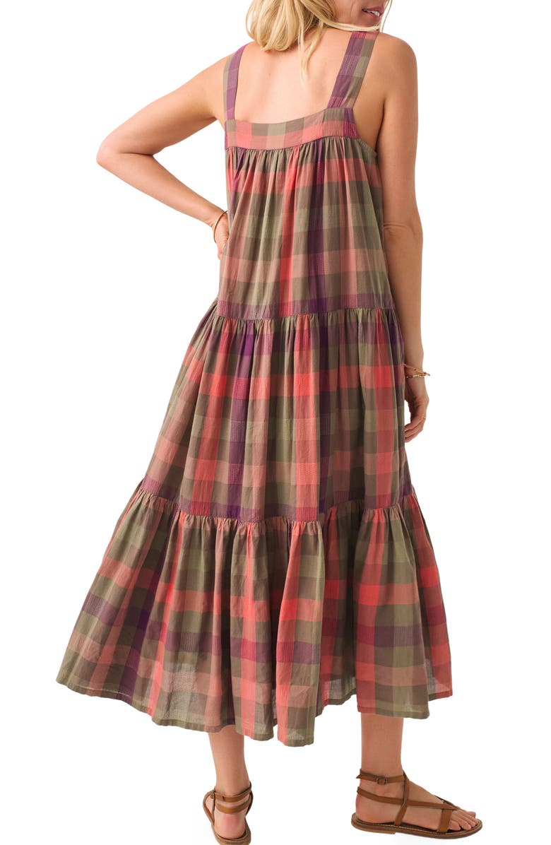Faherty Marina Check Print Organic Cotton Maxi Sundress | Nordstromrack