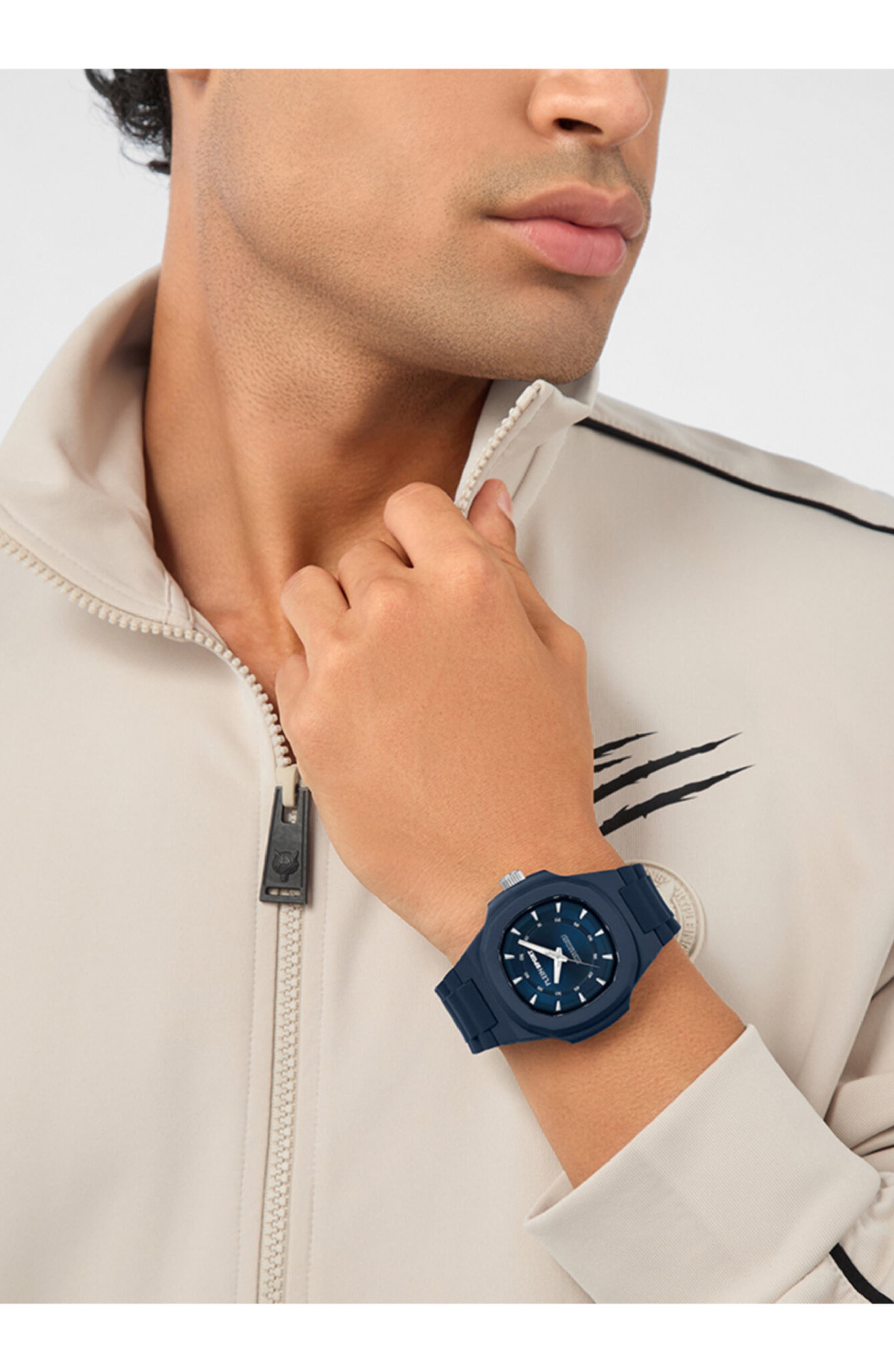 PLEIN SPORT Viper I Silicone Band Watch, 42mm | Nordstromrack