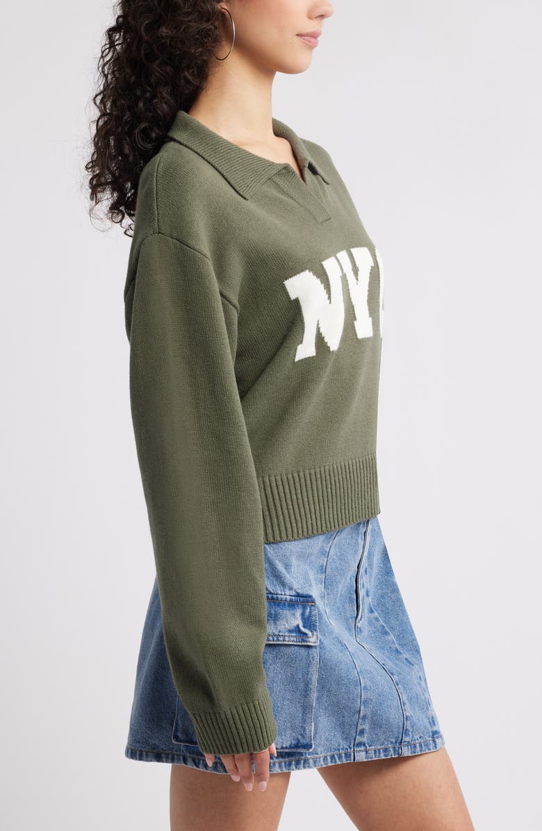 BP. Preppy Jacquard Johnny Collar Sweater | Nordstromrack