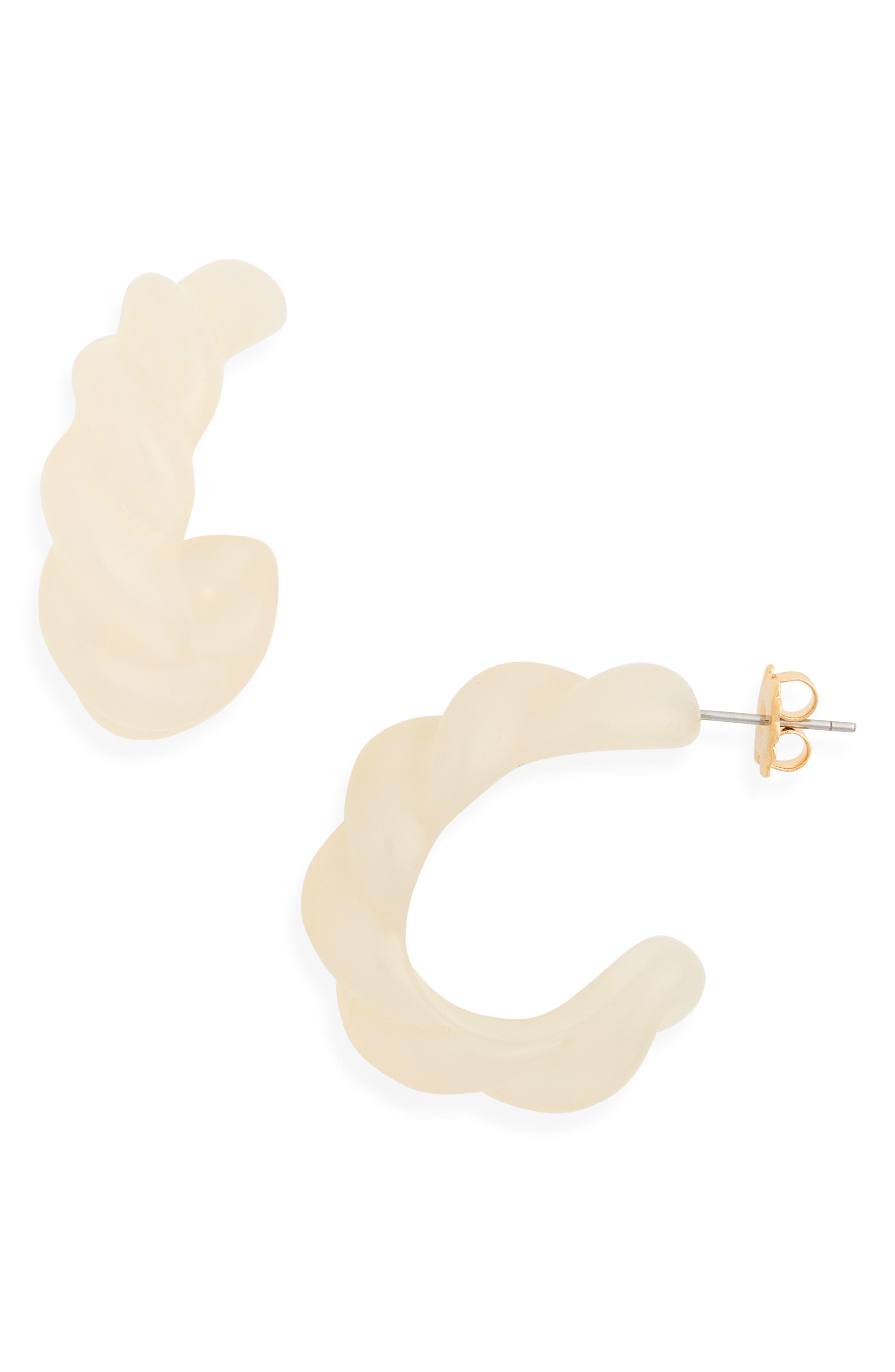 NORDSTROM RACK Resin Twist Hoop Earrings | Nordstromrack