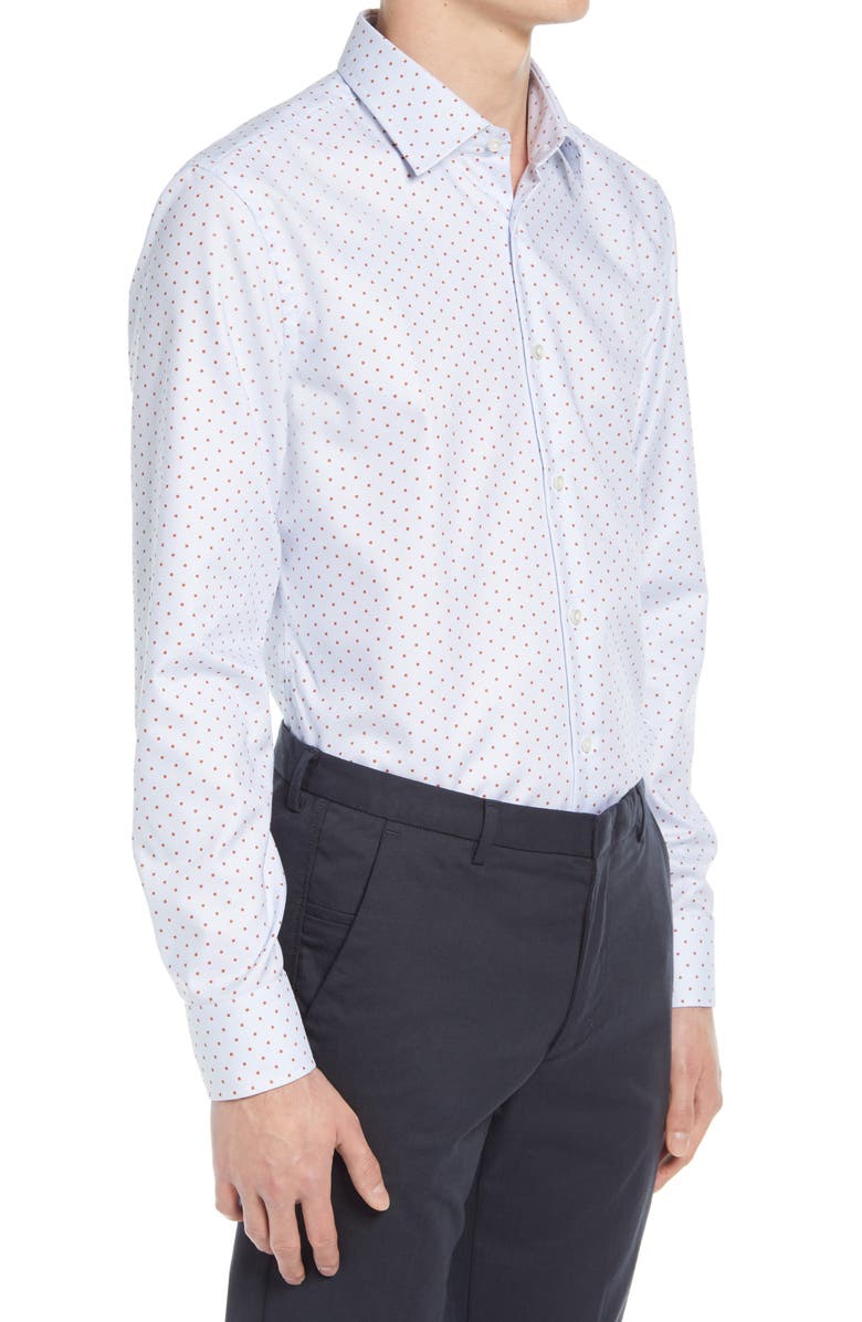 BOSS Jango Slim Fit Microdot Dress Shirt | Nordstrom