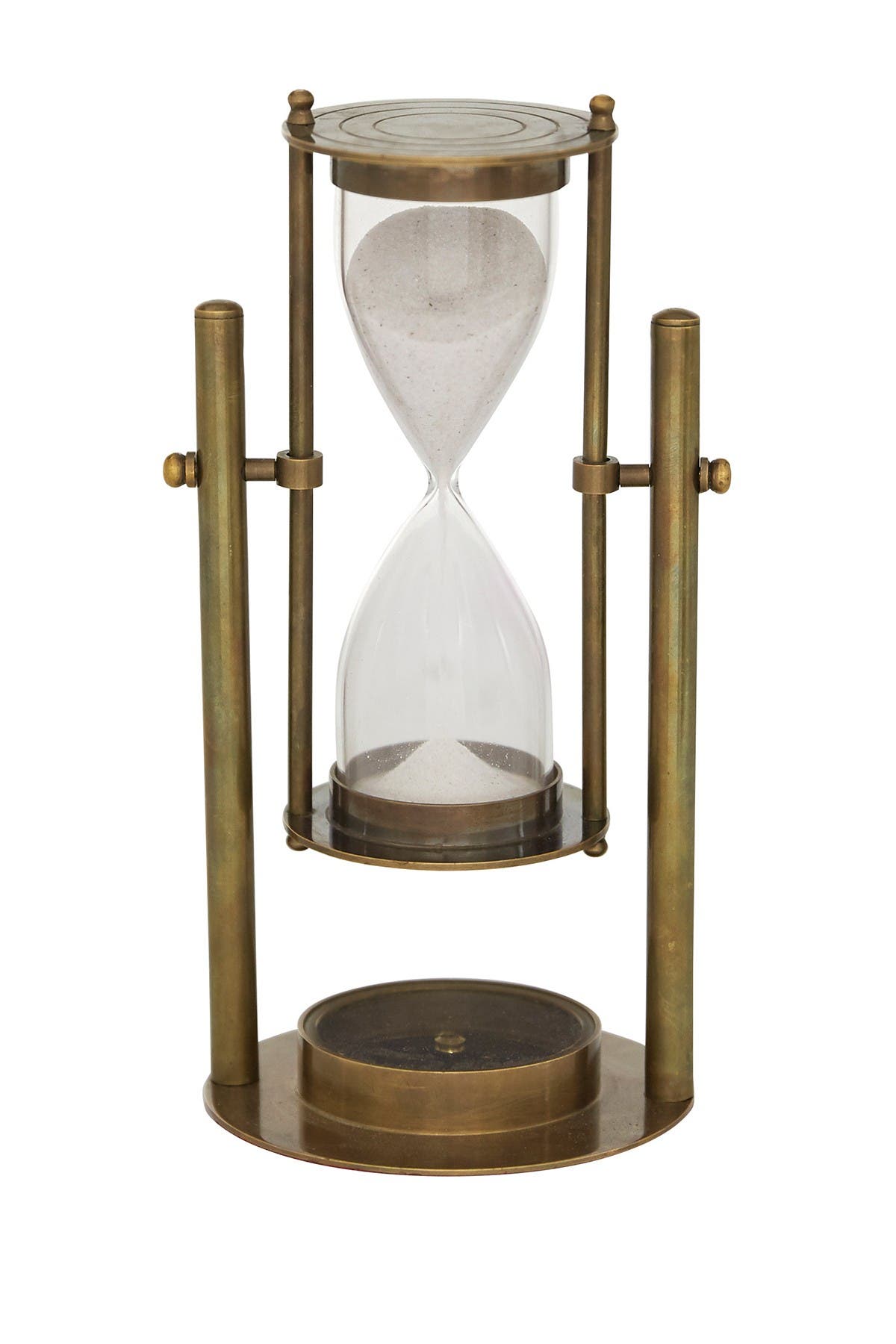 SONOMA SAGE HOME Small Antique Bronze Rotating Brass Metal Sand Timer ...
