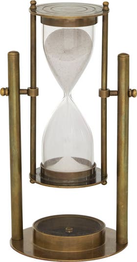 SONOMA SAGE HOME Small Antique Bronze Rotating Brass Metal Sand Timer ...