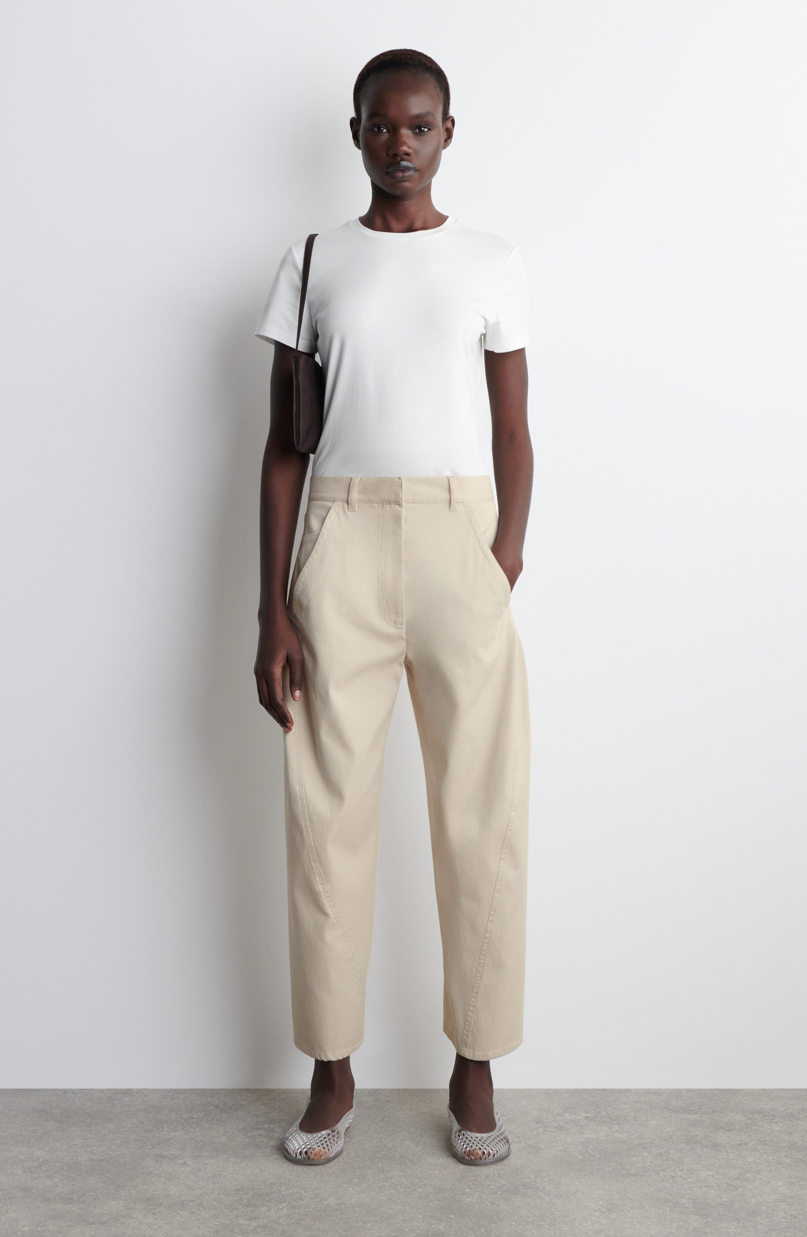 COS Batten Tapered Cotton Ankle Pants | Nordstromrack