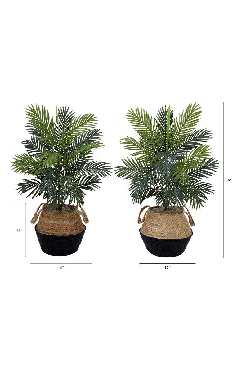 NEARLY NATURAL Set of 2 3-ft. Areca Palm Tree DIY Artificial Plants in ...