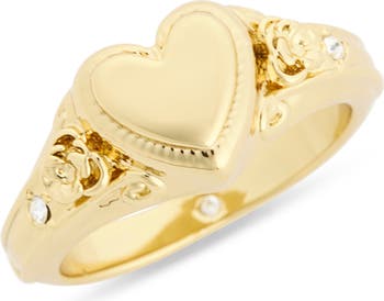 Covet Romantic Heart Cubic Zirconia Band Ring | Nordstromrack