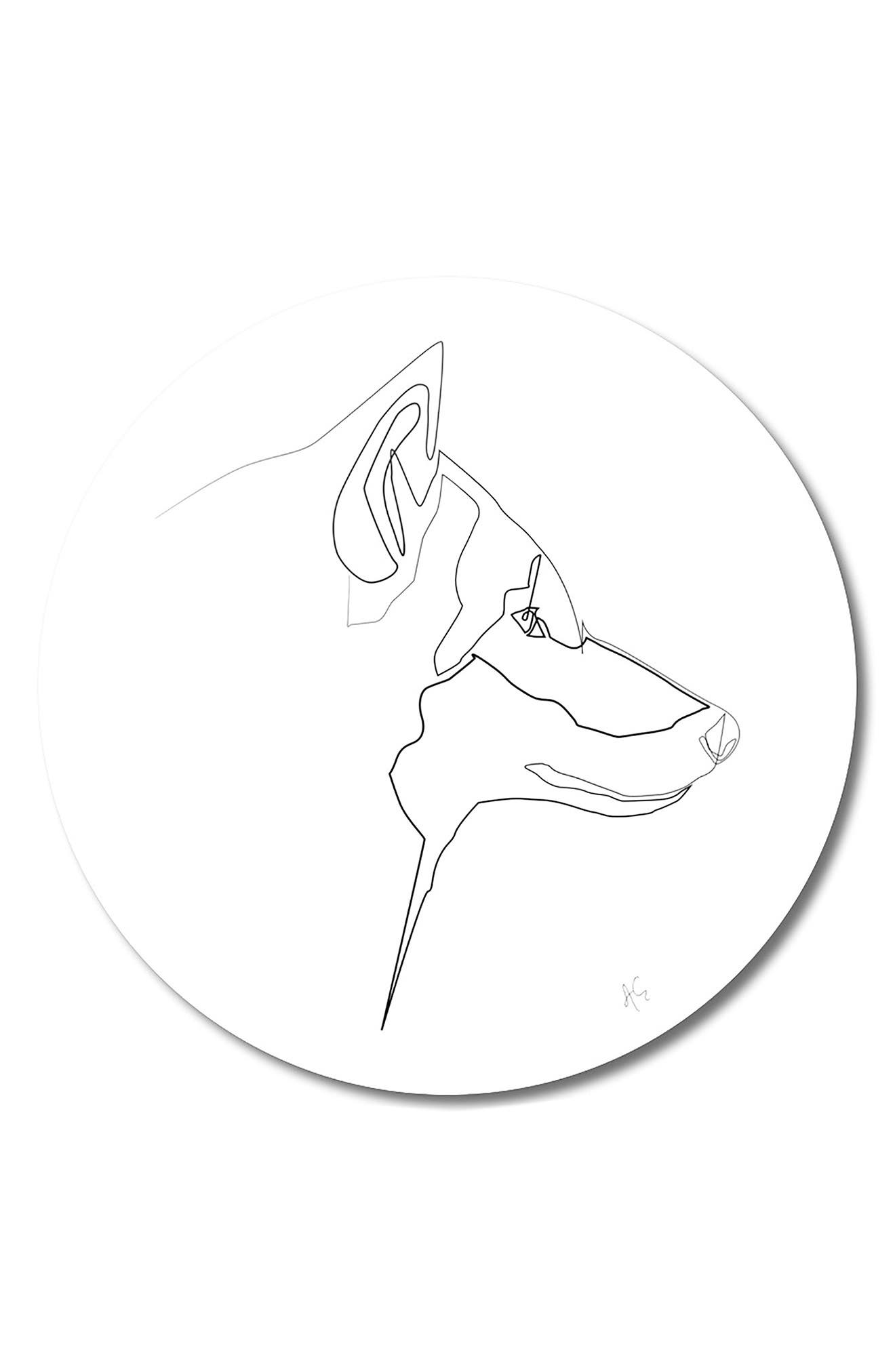 CURIOOS One Line Wolf Metal Wall Art - 16