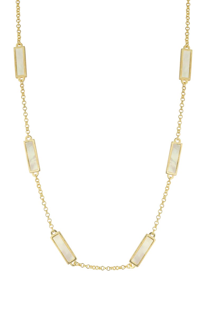 SPHERA MILANO Mother-of-Pearl Bar Station Necklace | Nordstromrack