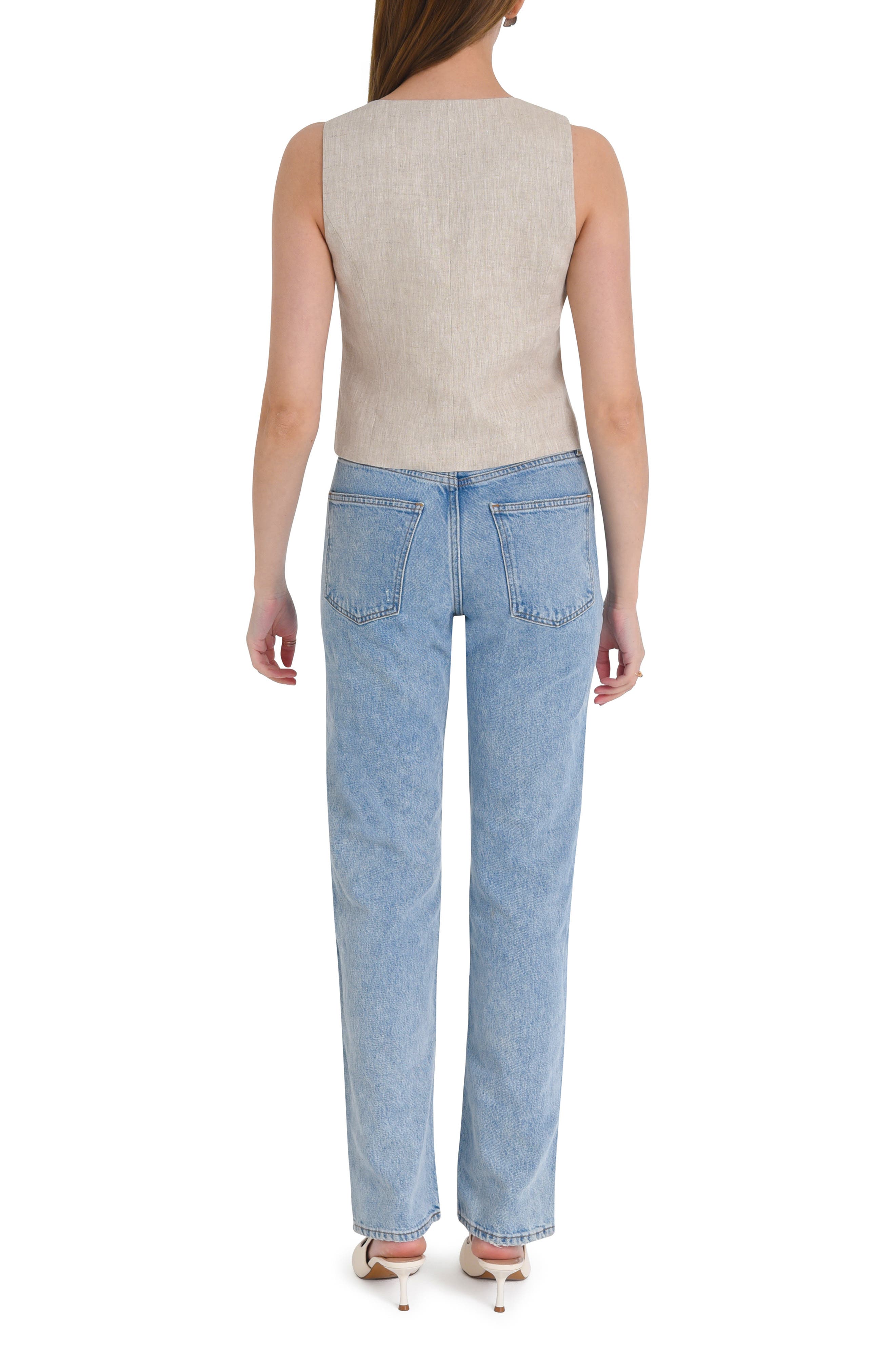 WAYF Gabriella Linen Vest | Nordstrom