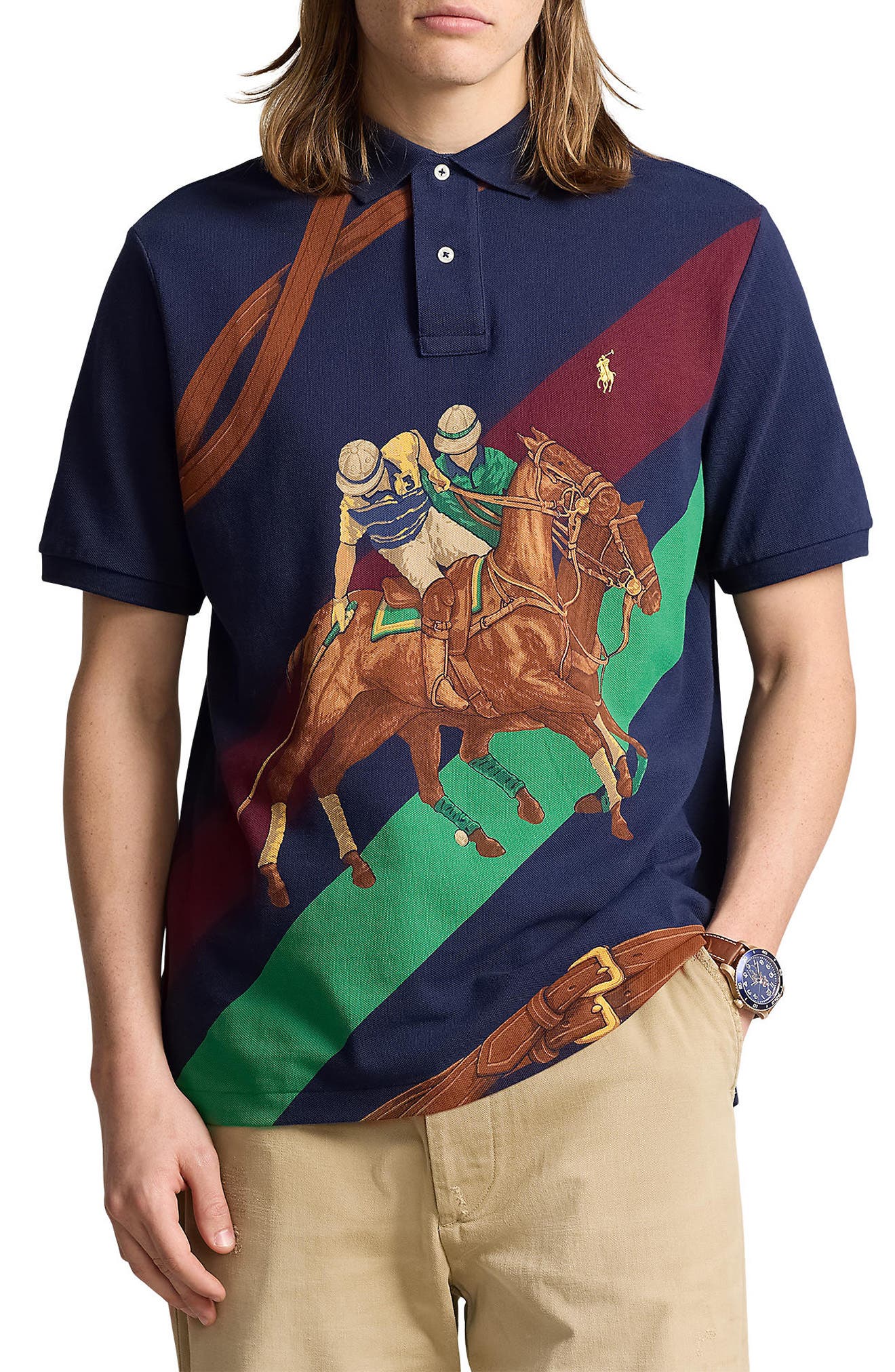 Polo Ralph Lauren Classic Fit Equestrian Cotton Mesh Polo | Nordstromrack