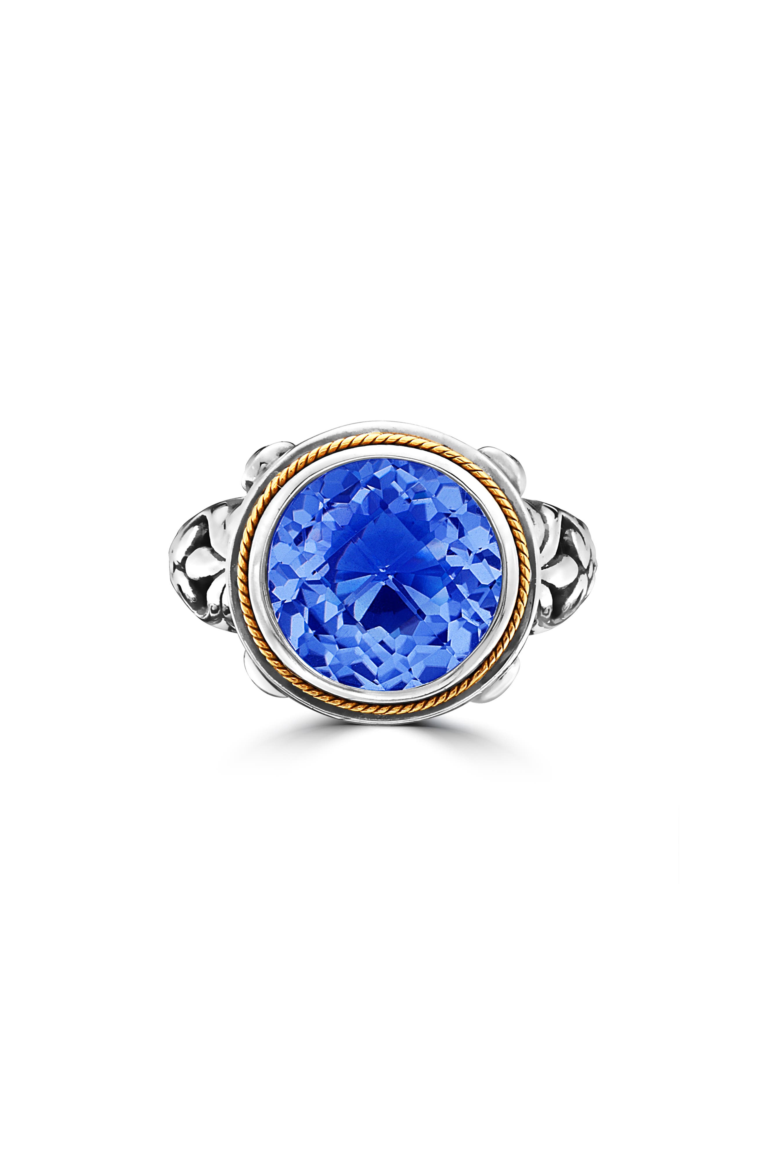 EFFY 18K Yellow Gold & Sterling Silver Blue Topaz Ring | Nordstromrack