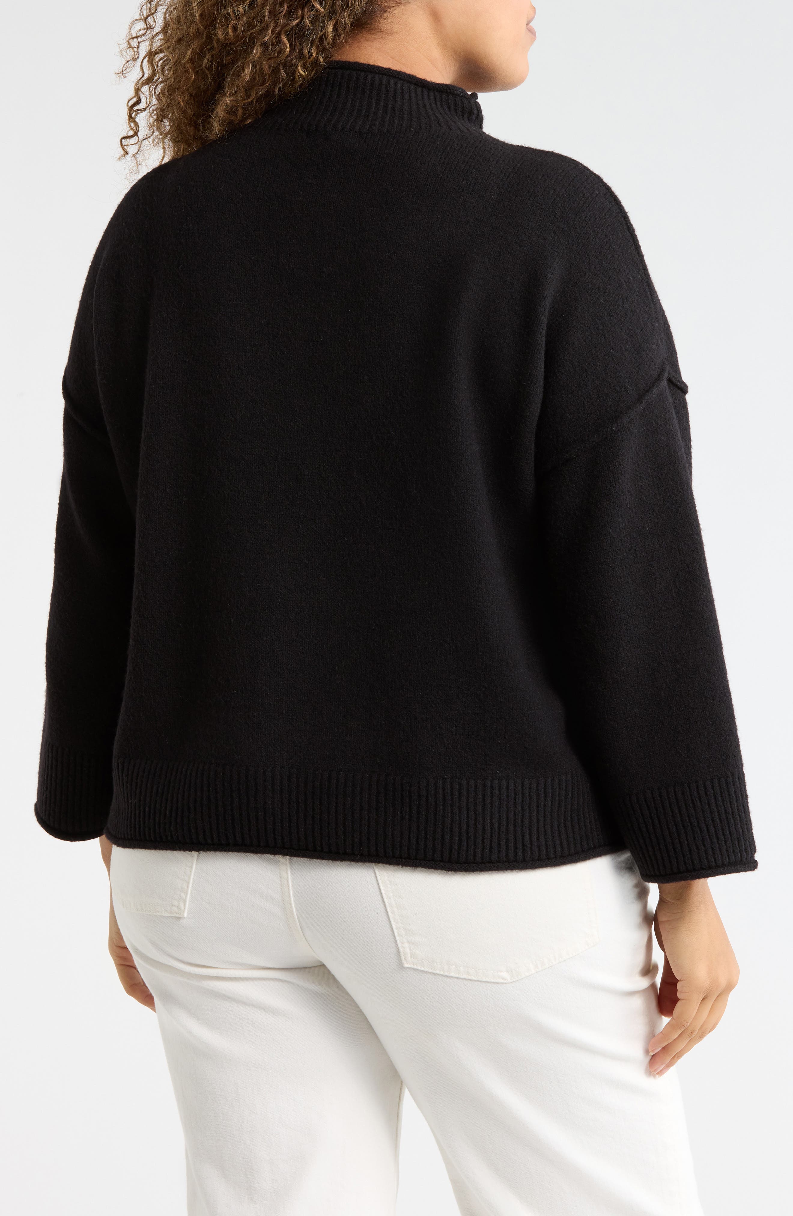 Exposed Seam Mock Neck Sweater (Women) | Nordstromrack