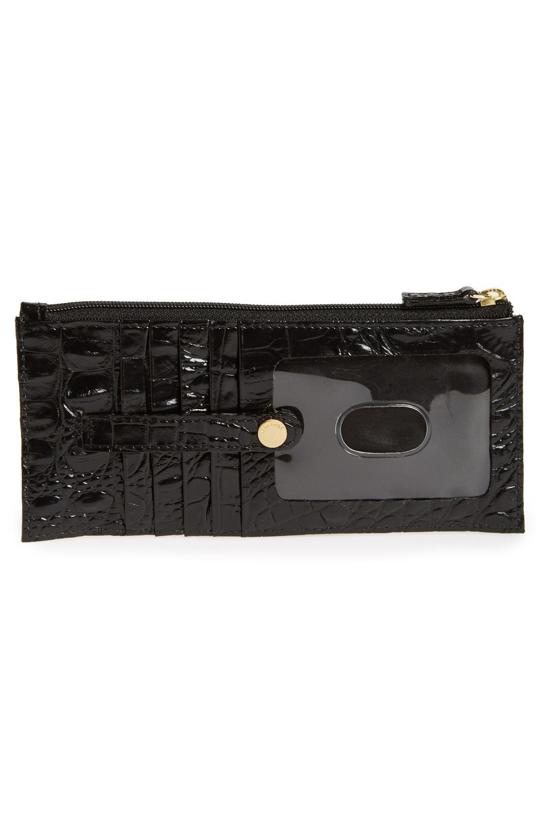 Brahmin Melbourne Croc Embossed Leather Card Wallet | Nordstrom