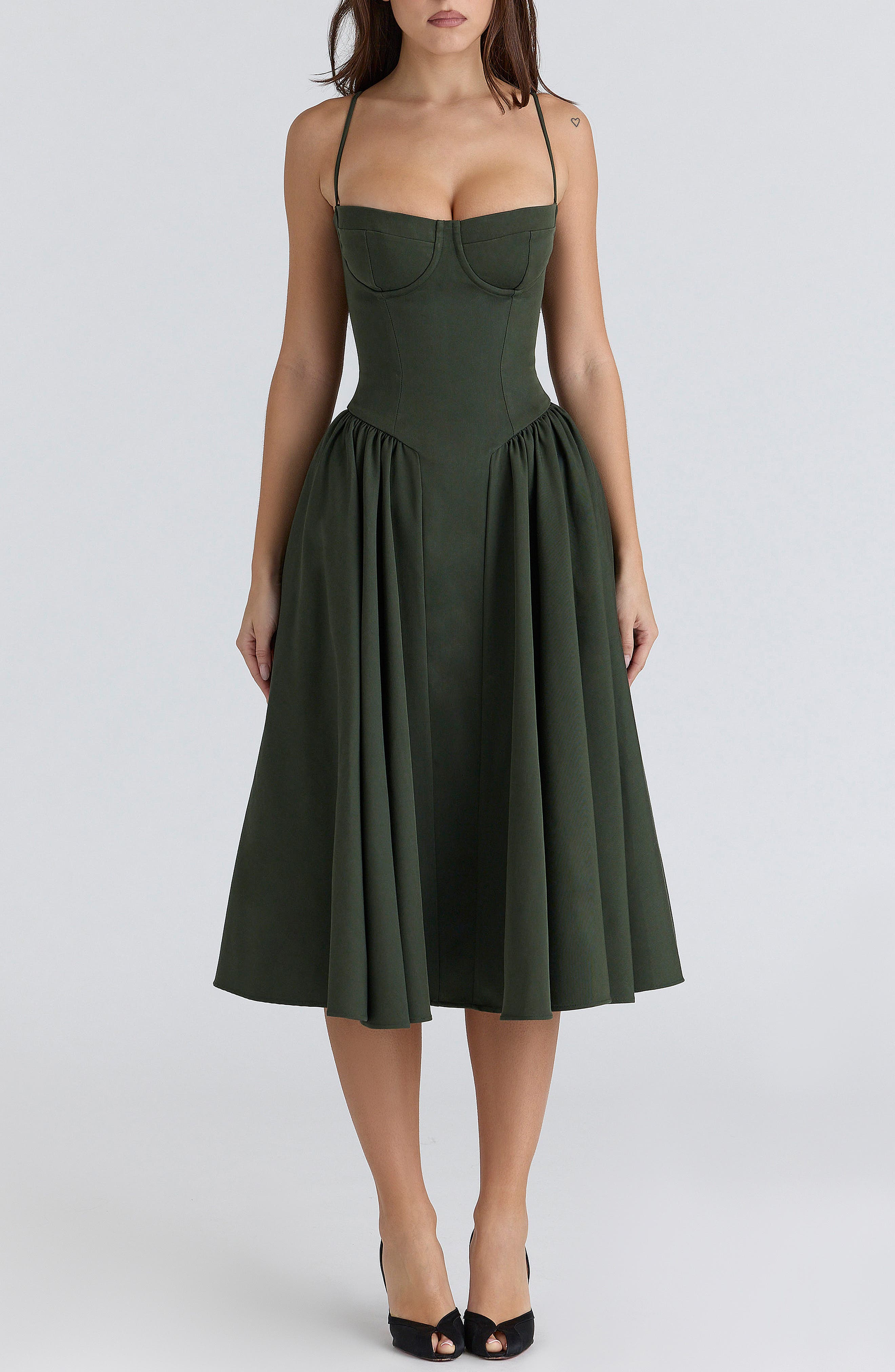 HOUSE OF CB Samaria Fit & Flare Midi Cocktail Dress | Nordstrom