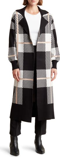 BY DESIGN Clova Plaid Cardigan Duster | Nordstromrack