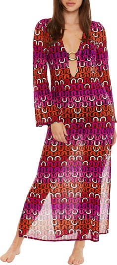 Trina Turk Print Mesh Cover-Up Dress | Nordstromrack