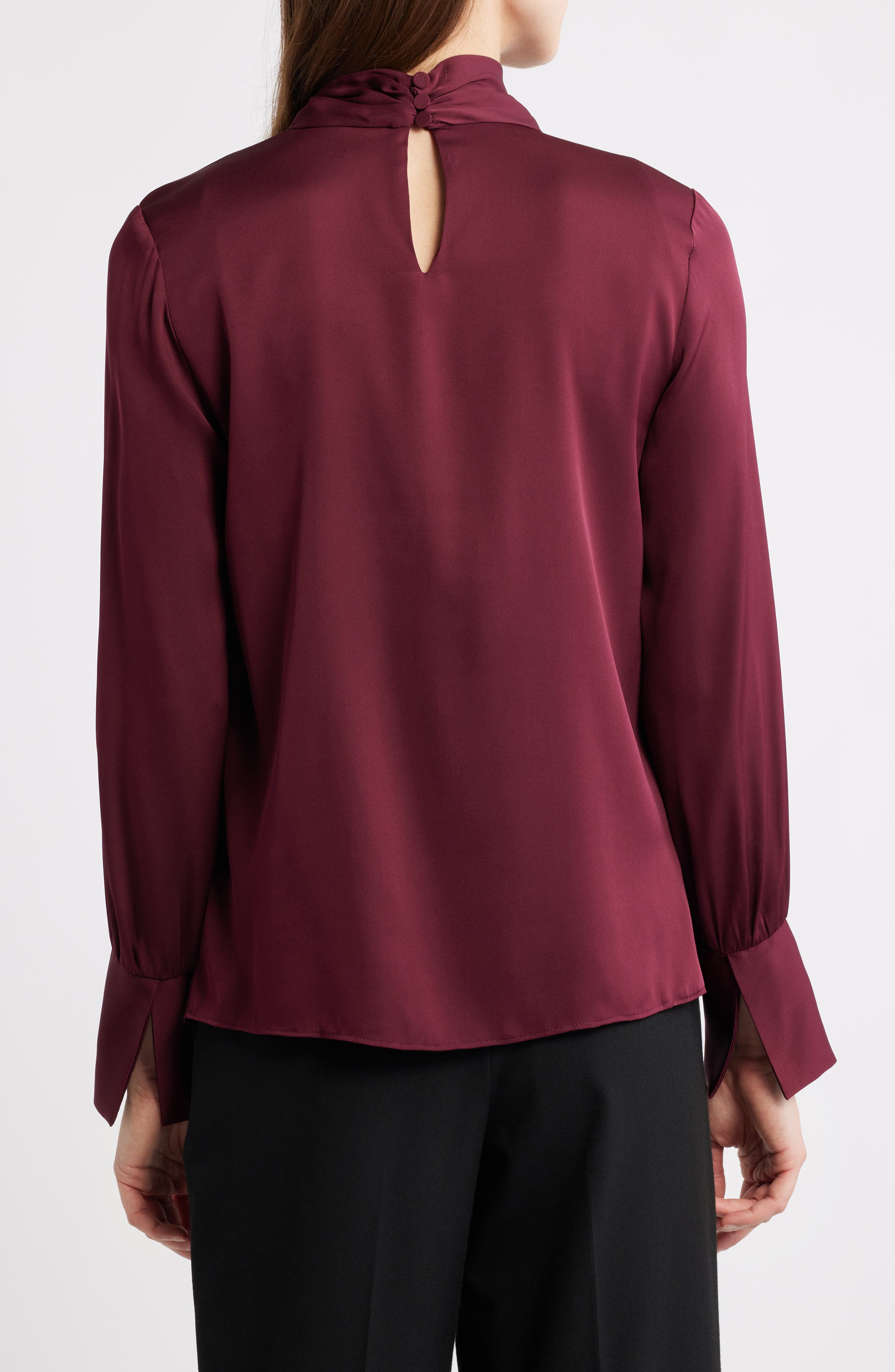 Elie Tahari The Lola Stretch Silk Twist Front Top (Women) | Nordstrom