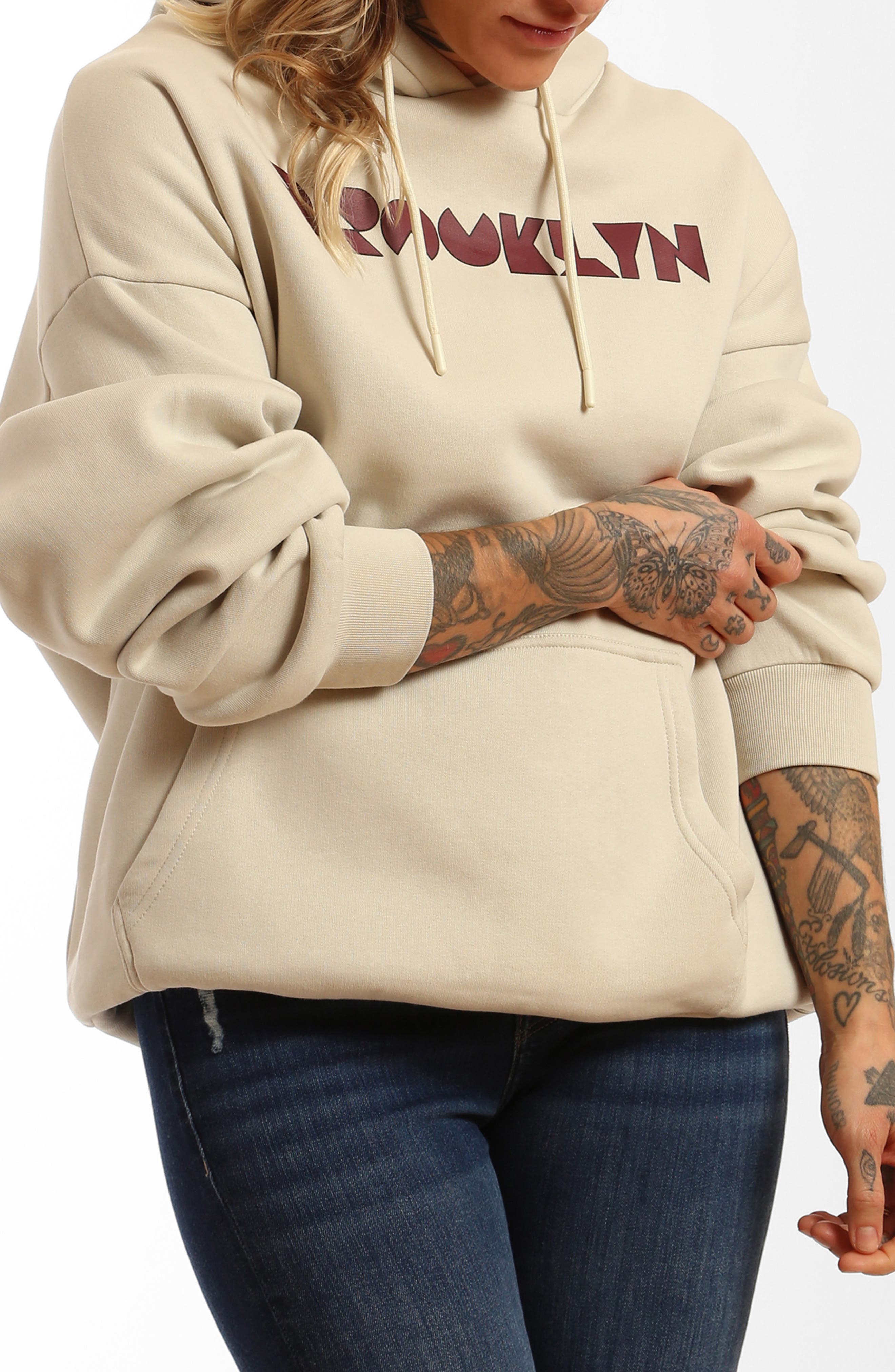 Brooklyn Industries Diagonal Logo Graphic Hoodie | Nordstromrack