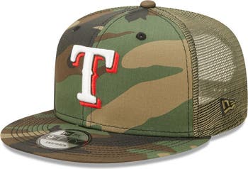 New Era Men's New Era Camo Texas Rangers Trucker 9FIFTY Snapback Hat ...