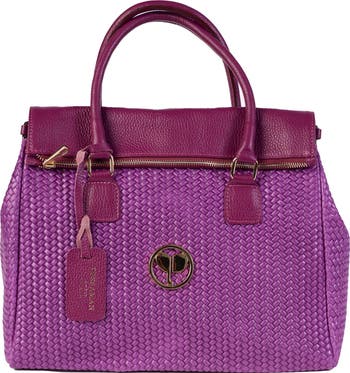 Persaman New York Mercedes Weave Satchel Bag | Nordstromrack