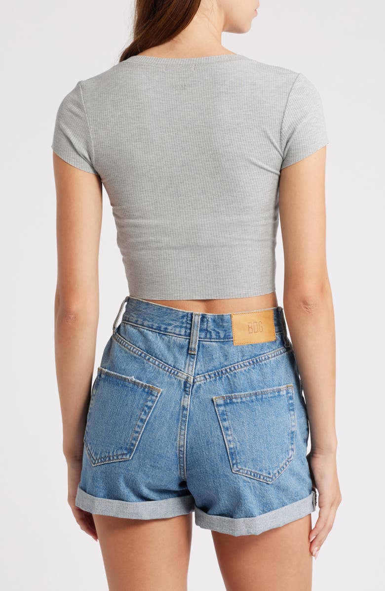 Florence by Mills Softie Rib Short Sleeve Crop Top | Nordstromrack