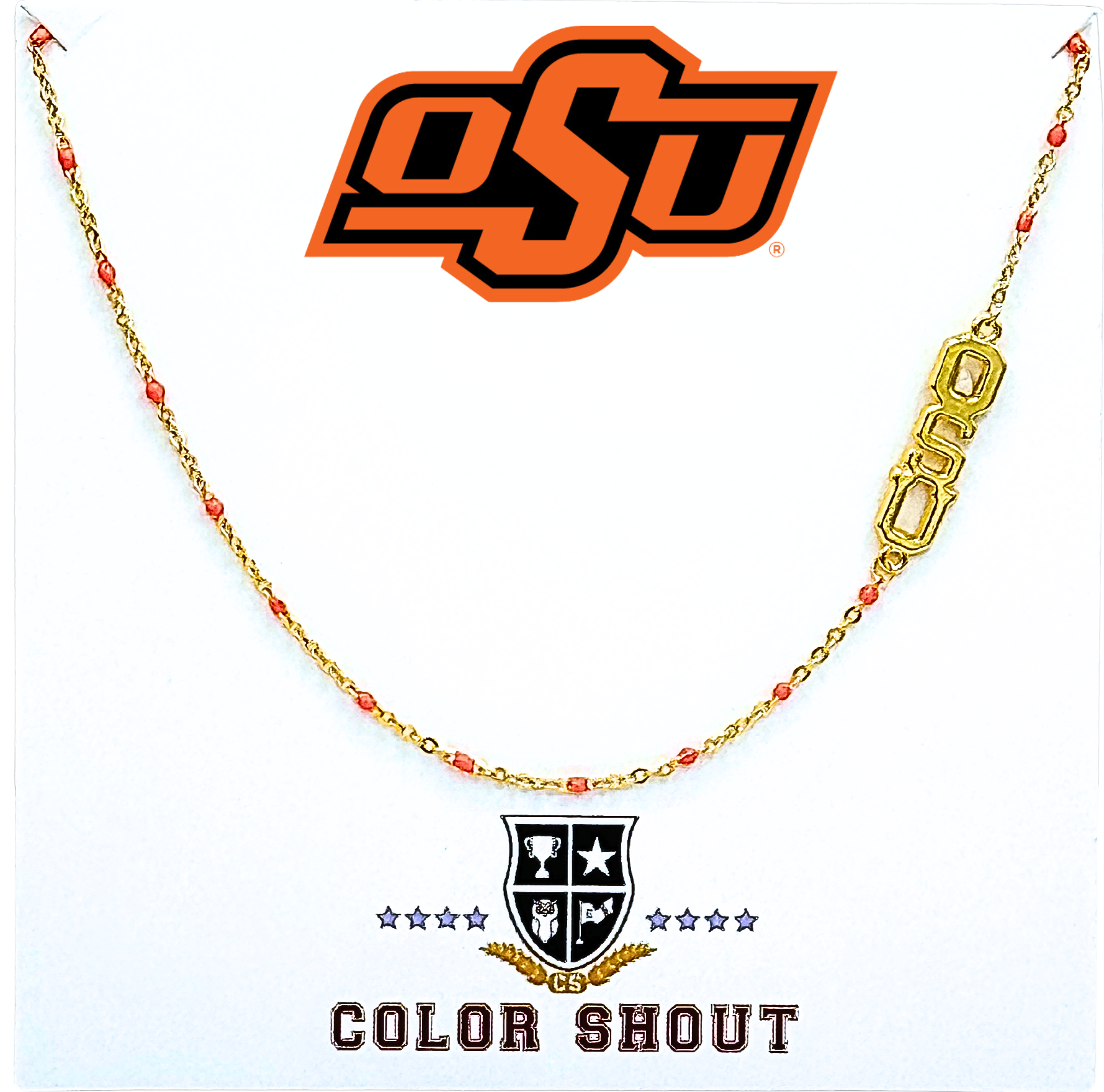 Color Shout Oklahoma State University Side Necklace | Nordstrom