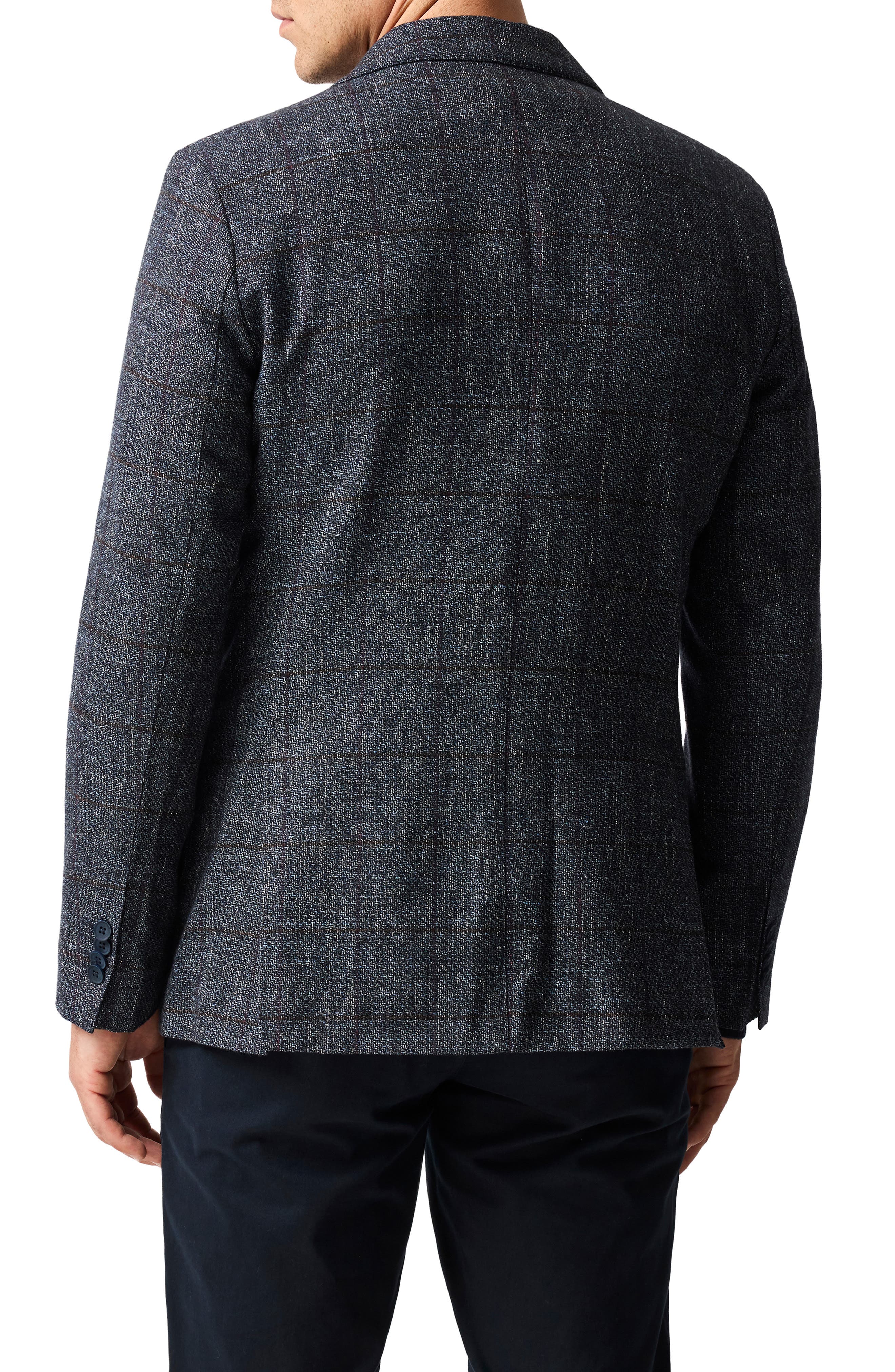 Rodd & Gunn Selwyn Island Grey Windowpane Check Wool & Cotton Blend Sport Coat | Nordstrom
