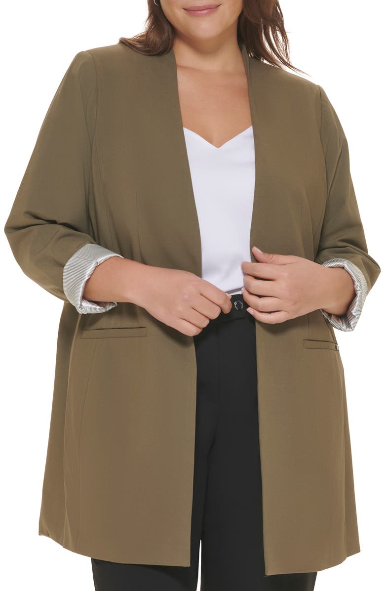Calvin Klein Open Front 3/4 Sleeve Blazer | Nordstromrack