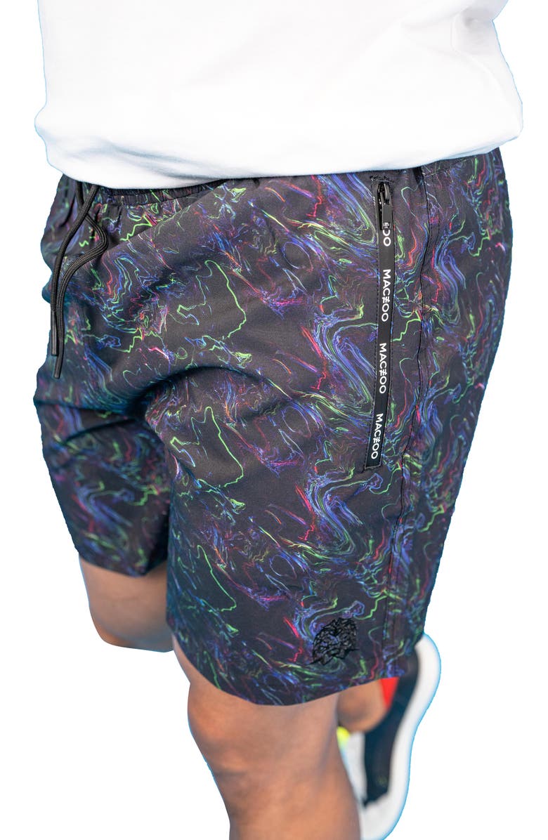 Maceoo Swim Lion Oil Slick Swim Trunks | Nordstromrack