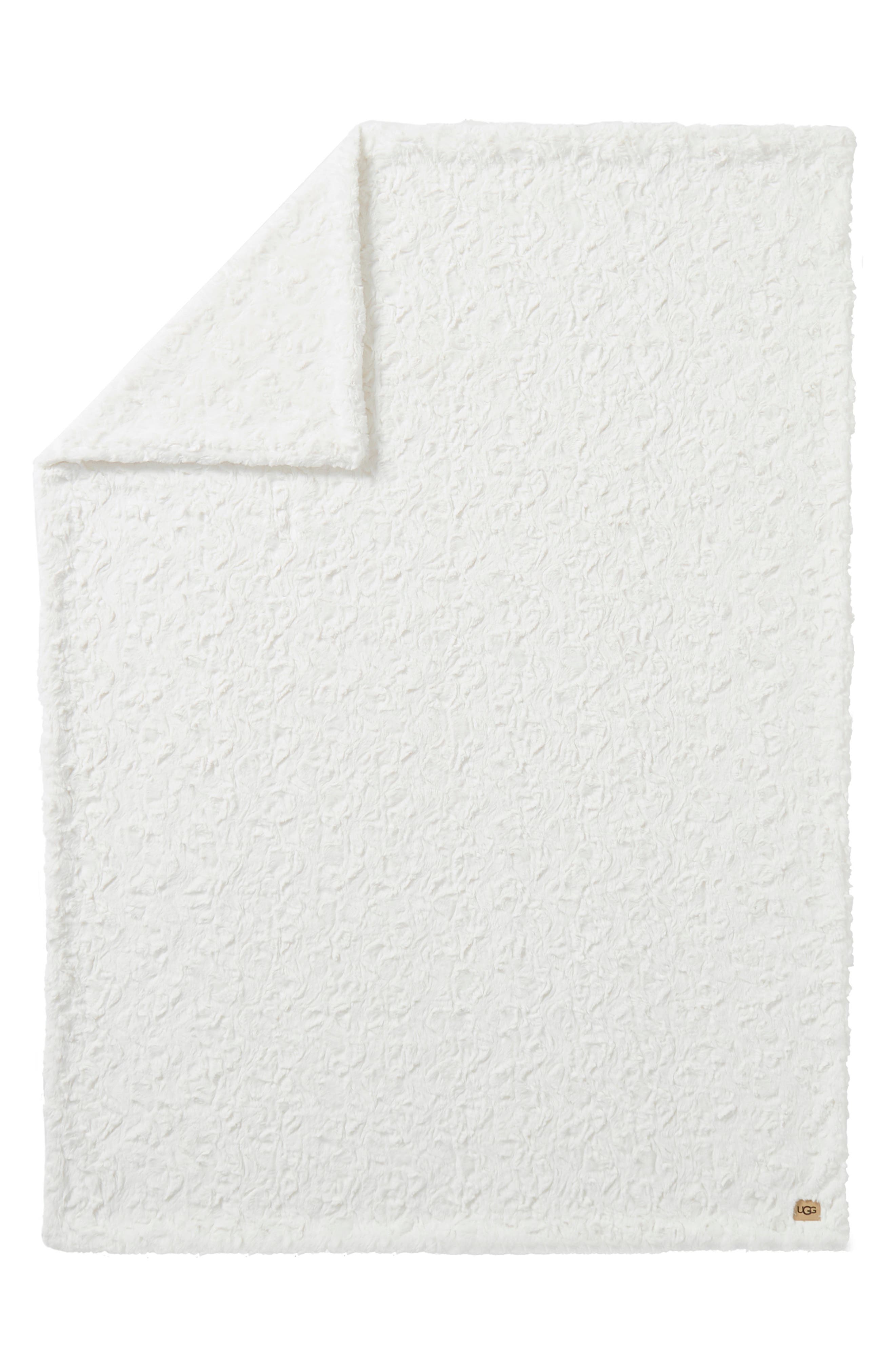 UGG® Adalee Faux Fur Throw Blanket | Nordstromrack