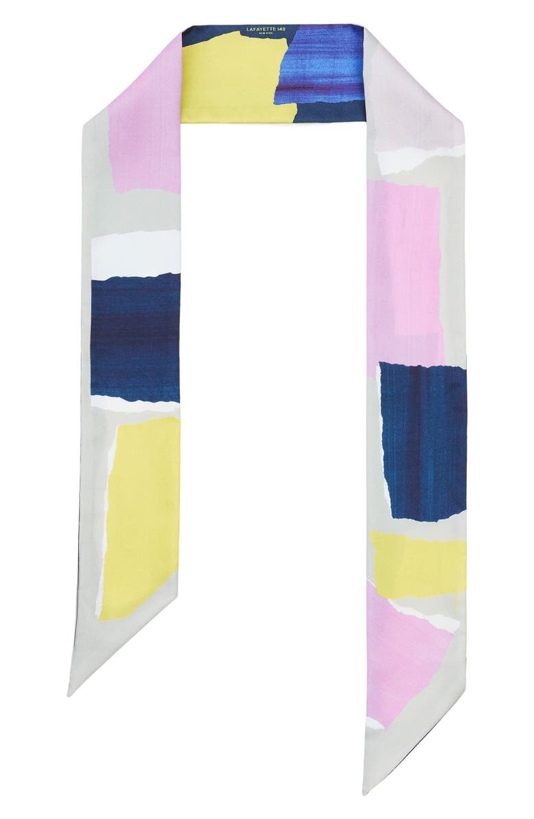 Lafayette 148 New York Colorblock Papier Print Silk Scarf | Nordstrom