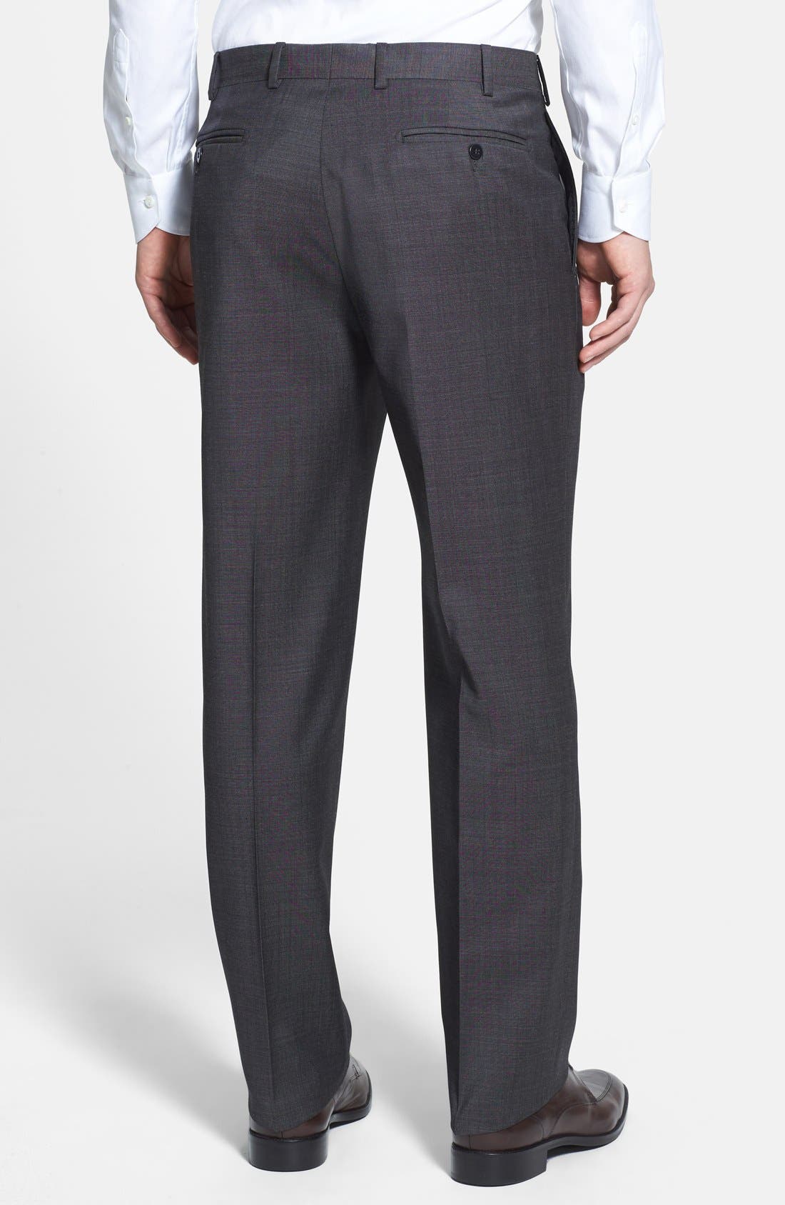 Zanella 'Todd' Flat Front Wool Trousers | Nordstrom