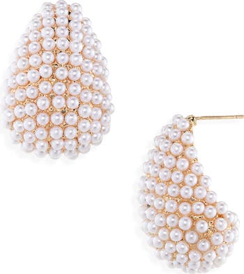 Tasha Faux Pearl Bean Stud Earrings | Nordstromrack