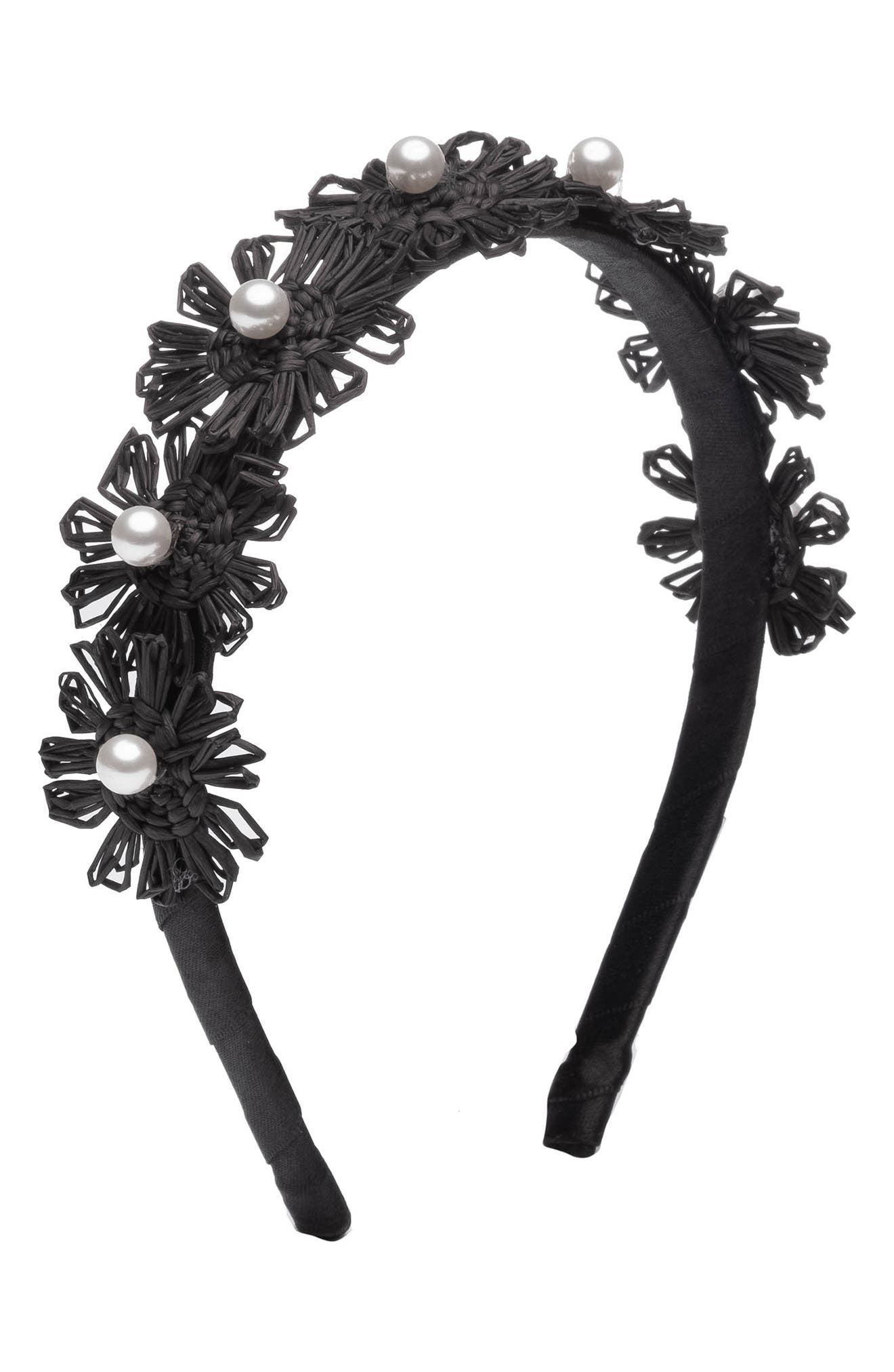 Azalea Palm Straw Flower Headband (Women) | Nordstromrack