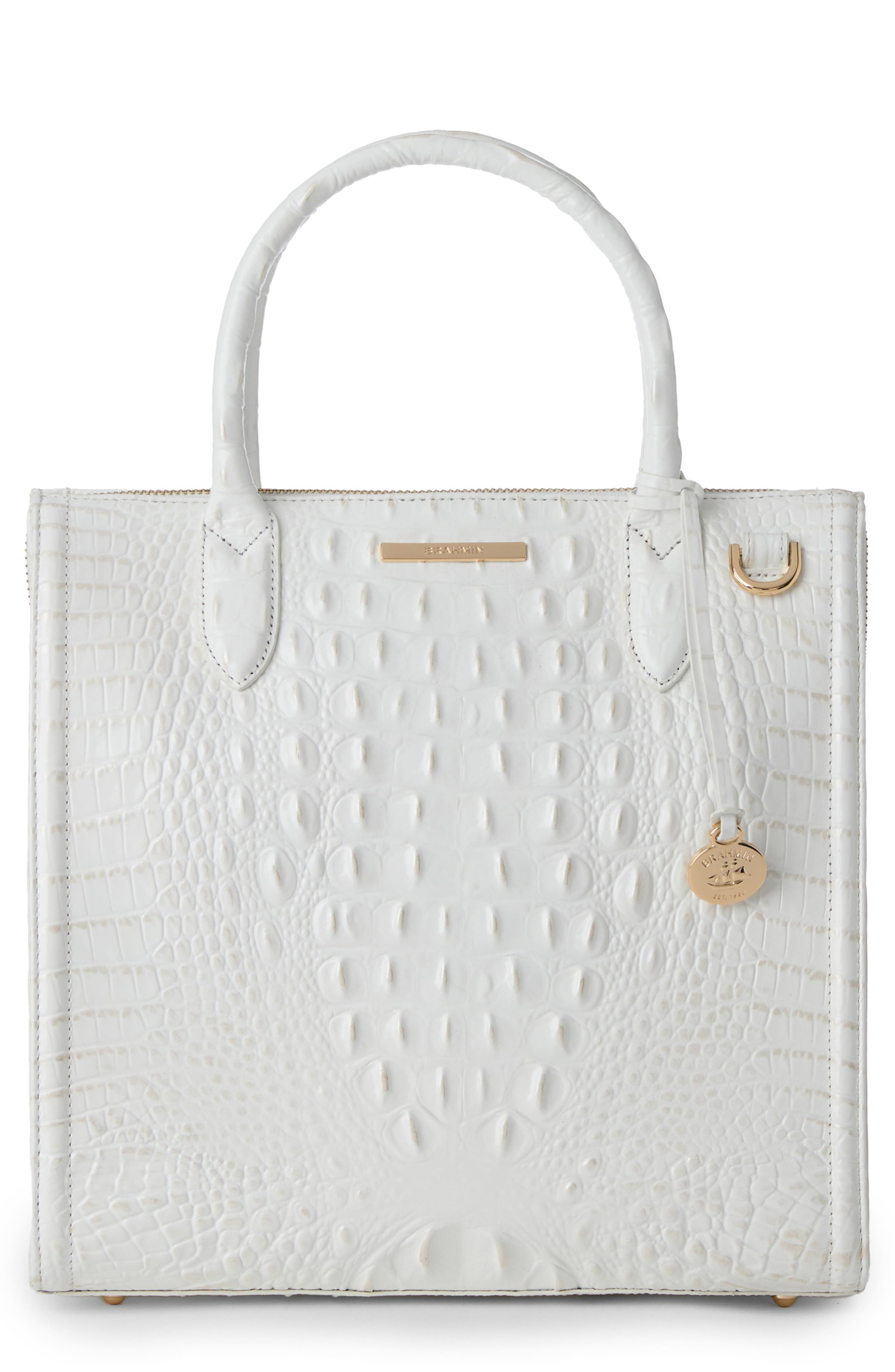 Brahmin Caroline Croc Embossed Leather Satchel | Nordstrom