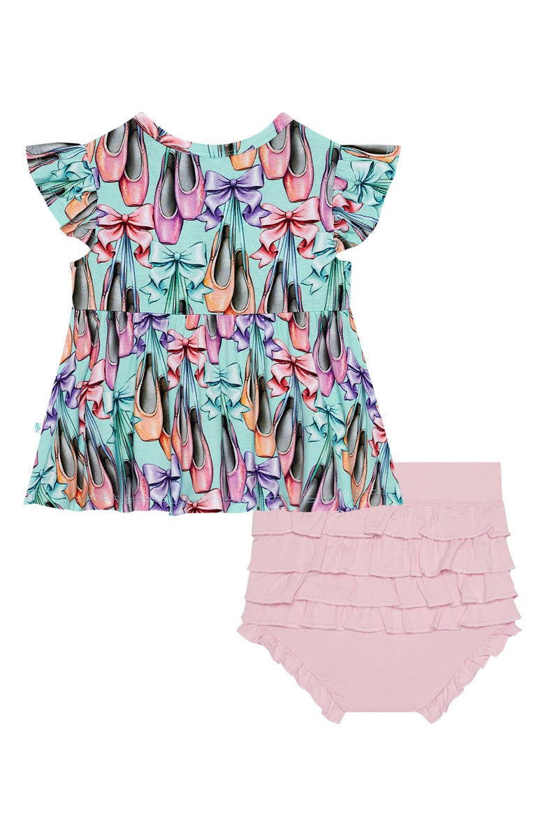 Posh Peanut Kids' Irina Ruffle Cap Sleeve Henley Top & Bloomers Set ...