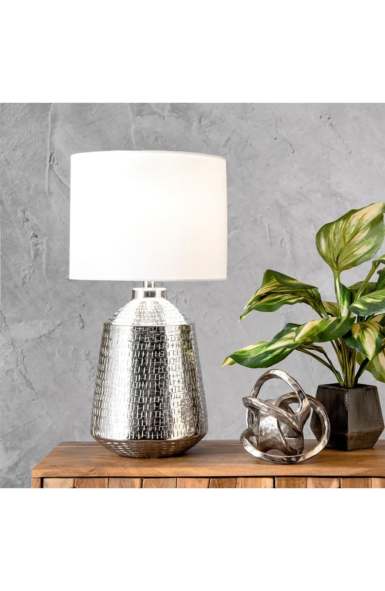 NULOOM Silver Iron Gena 23" Cotton Shade Table Lamp | Nordstromrack