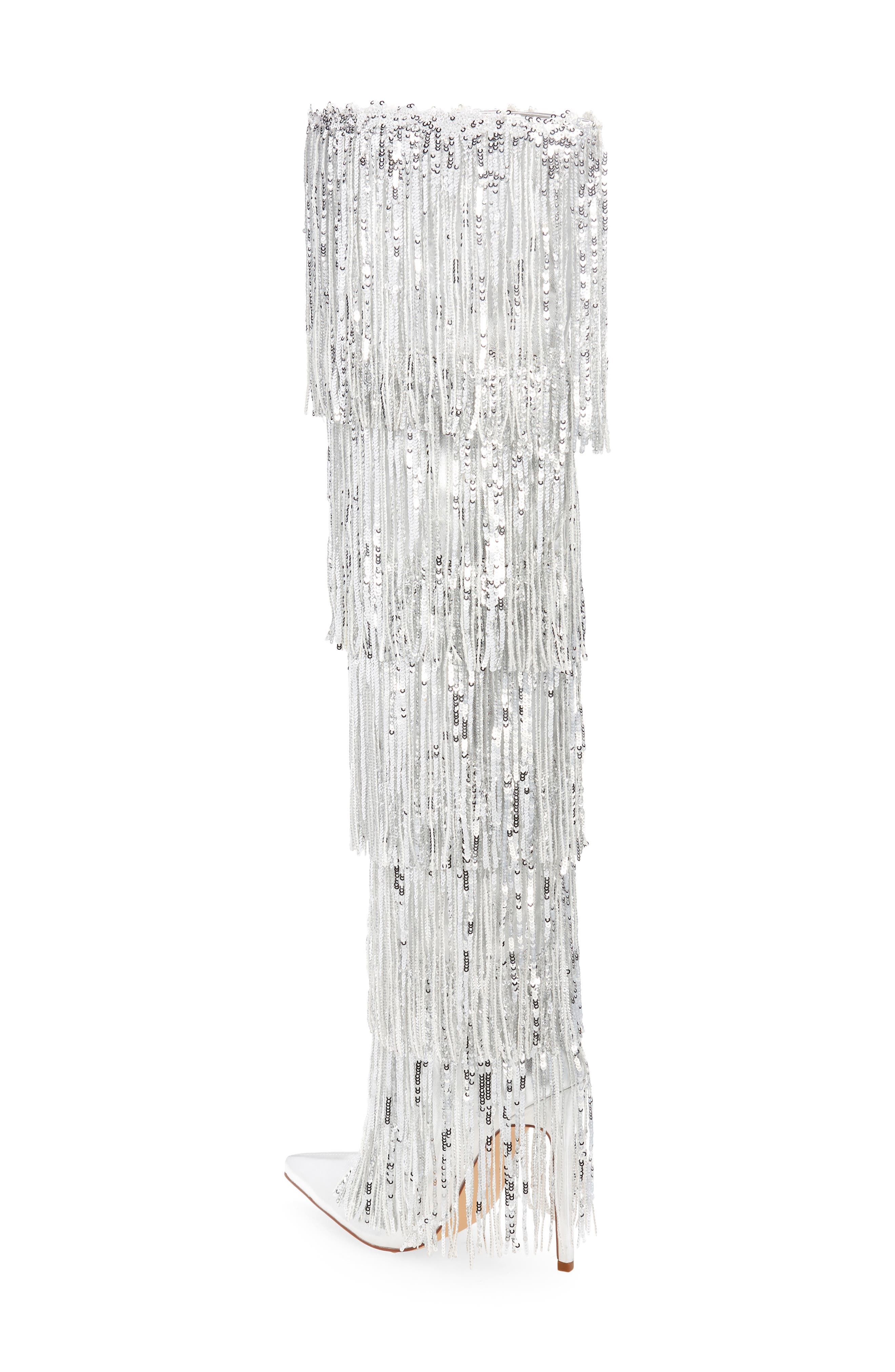 AZALEA WANG Adriel Fringe Over the Knee Boot (Women) | Nordstromrack