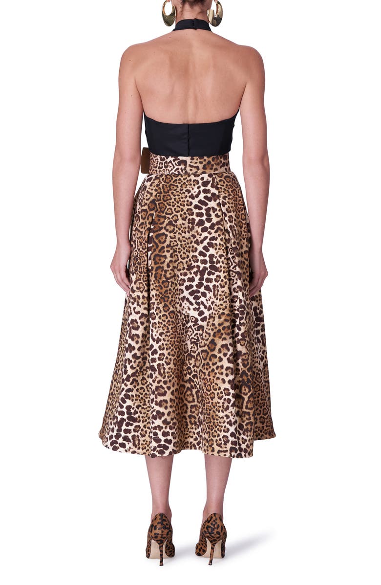 Carolina Herrera Floral Appliqué Halter Neck Cotton Blend Bandeau Top ...